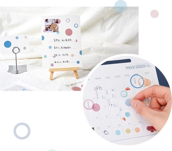 Perzik Blauwe Paarse Stippen Stickers | Bullet Points | To Do Dots ...