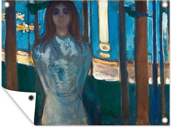 Tuinposter - Tuindoek - Tuinposters buiten - Zomernacht - Edvard Munch ...
