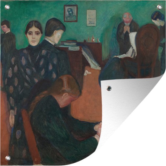 Tuindoek Dood in de ziekenkamer - Edvard Munch - 100x100 cm | bol