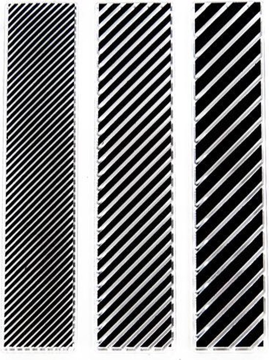 Stempels | Set van 3 Verschillende Siliconen Stempels Strepen | bol