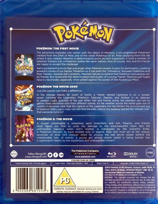 Pokemon Movie Collection [Blu-ray] (Blu-ray), Megumi Hayashibara | Dvd ...