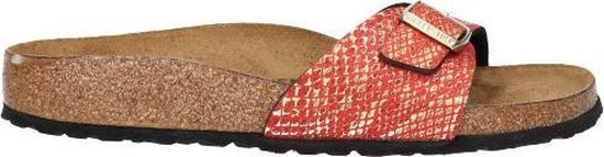 Birkenstock Madrid Dames Slippers Shiny Python Red Narrow-fit | Rood | Microvezel |... | bol.com