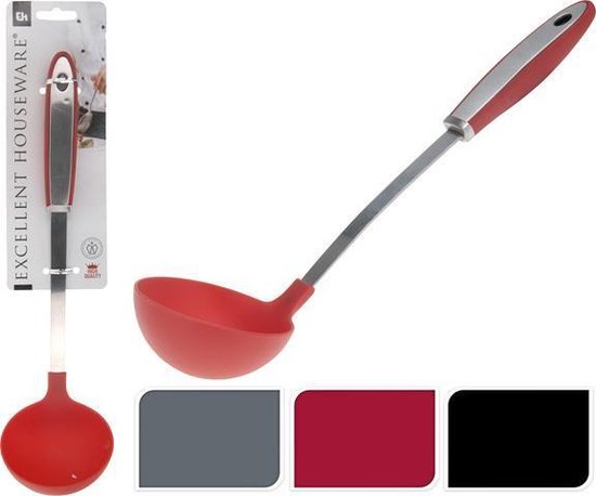 Excellent Houseware Soeplepel nylon RVS (1 stuk) assorti | bol.com