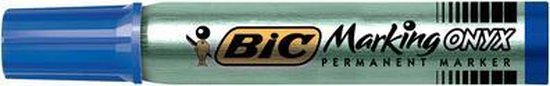 BIC Permanente Markering Onyx 1591, wigvormige punt, zwart | bol