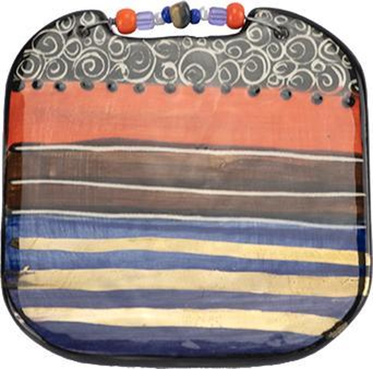 Letsopa Ceramics - Paars Oranje Bruin - Onderzetter - Handgemaakt in ...