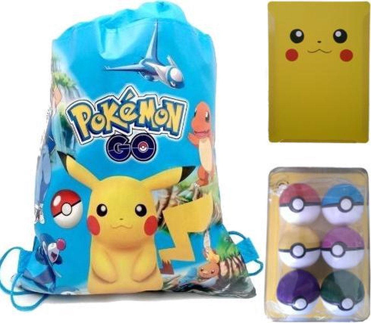 bol.com | Pokemon Tas met pokemon ballen 6 stuks