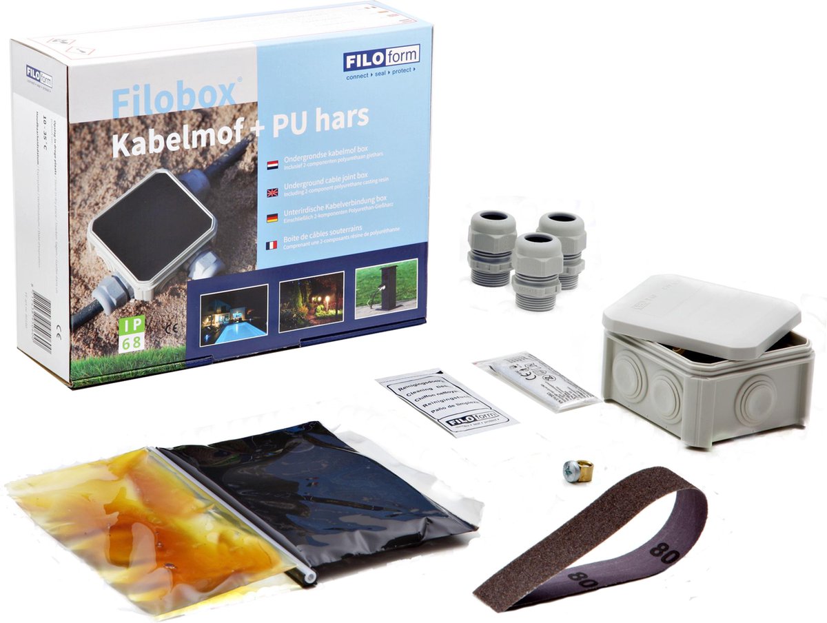 Flobox - gietmofpakket + PU hars - IP68 | bol.com