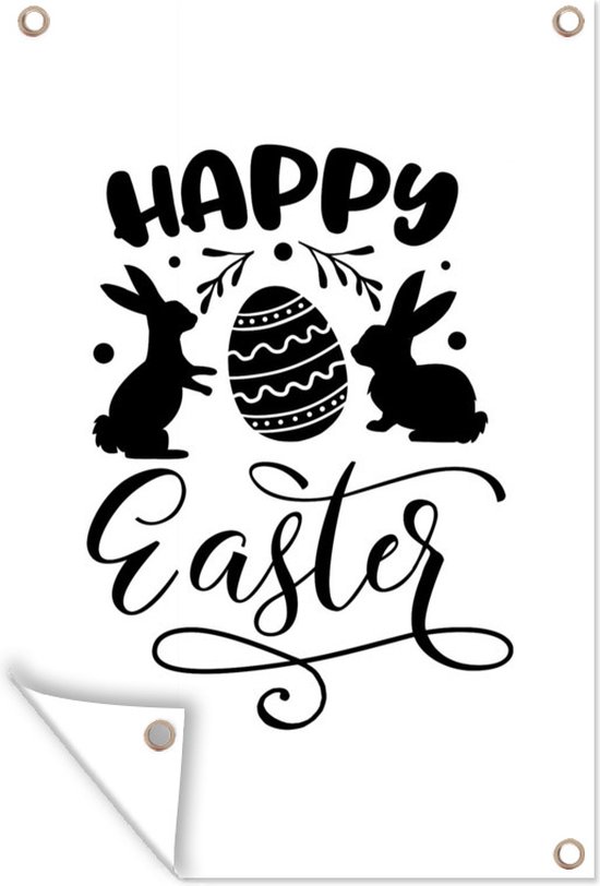 Tuindecoratie Pasen - Quotes - Happy easter - Paasei - Paashaas - 40x60 ...