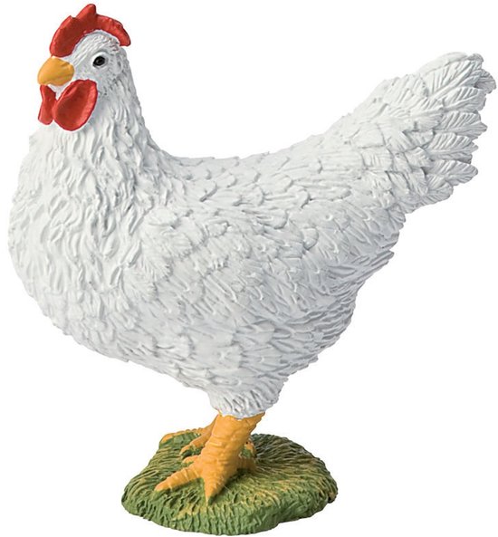 Bullyland 62314 – Speelfiguur en verzamelfiguur Witte Kip – ca. 5,5 cm ...