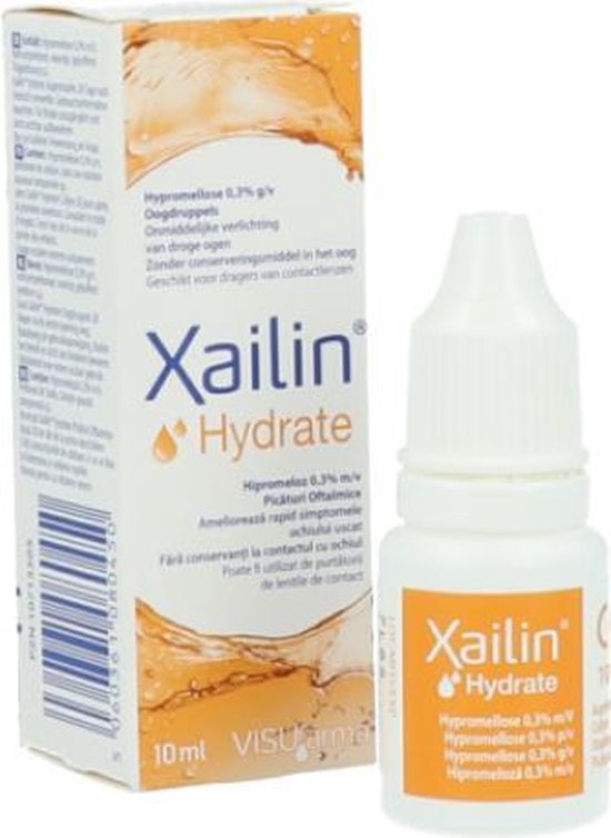 Xailin Hydrate Oogdruppels - Met Hypromellose - Voor Droge Ogen - 10 ml ...