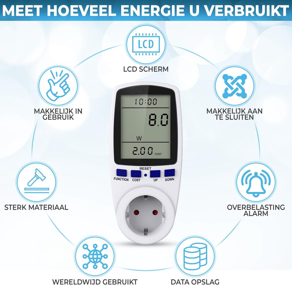 Elektriciteitmeter - Energiemeter - Multimeter - energieverbruiksmeter ...