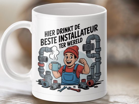 Mok 'Hier Drinkt de Beste Installateur ter Wereld', Installateur Mok ...