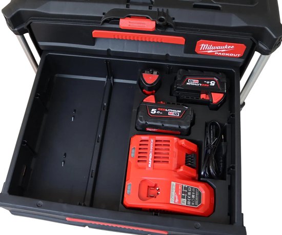 Milwaukee Packout Inlay - Inserts voor lader en accu's - 2 en 3 lades | bol