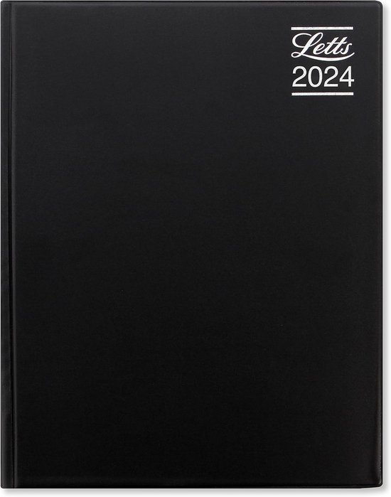 A4 Dagboek 2024 - Weekoverzicht met Afsprakenplanner - Zwart | bol