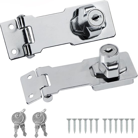 Door Latch Bolt Latch Padlock Hasp Sliding Bar - Metalen Deurslot met ...