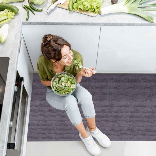 Antislip Velours Tapijtloper Antraciet - Vuilvangmat voor Gang en ...