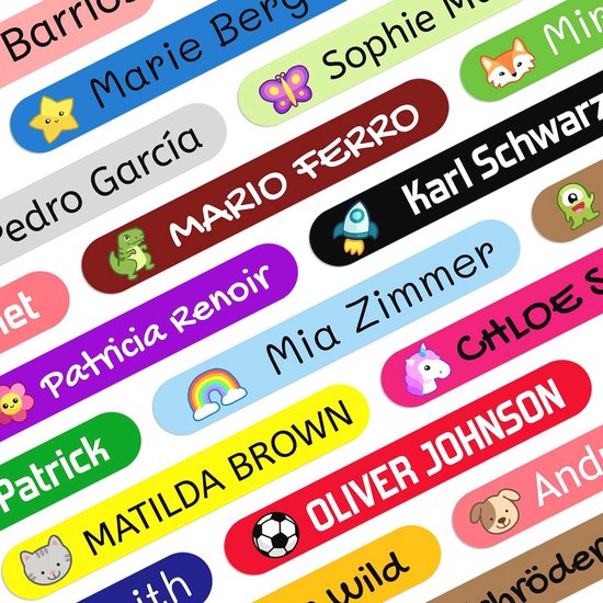 Gepersonaliseerde Naamstickers voor School - Waterdichte en ...