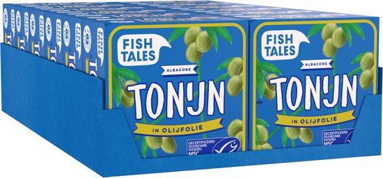 Fish Tales - Albacore tonijn - 12 pack - Olijfolie - 80g - MSC | bol