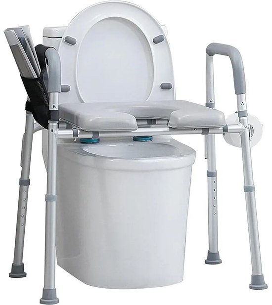 ShaSha Wc verhoger - Toilet verhoger met armleuning - Met opbergats ...