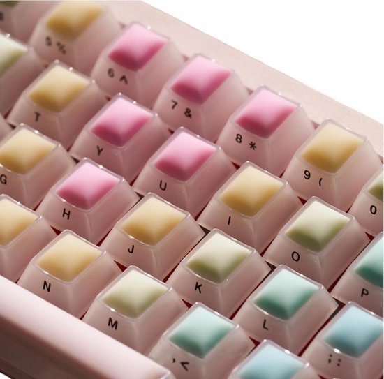 121-delige Kristal Jelly Keycaps Set - Regenboog Rubber Transparant ...