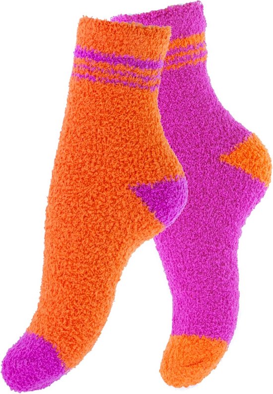 Warme Fluffy Sokken Dames - Dikke Comfort Sokken voor Bed en Huis - 2 ...