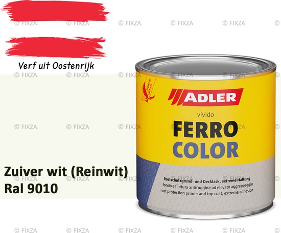 ADLER Ferrocolor 3in1 roestwerende verf – 0,75 Liter – Zuiver wit ...