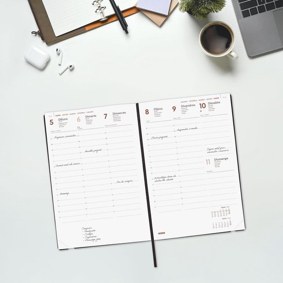 Jaarplanner 2026 Weekoverzicht Agenda Kalender Weekplanner Rood | bol