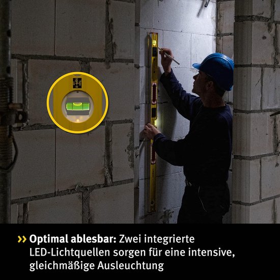 Waterpas met LED Verlichting en Nauwkeurige Meetvlakken | bol