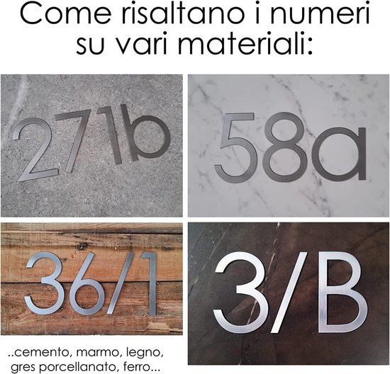 Gepersonaliseerd Huisnummer Letter met Montage - RVS Buitenbord | bol