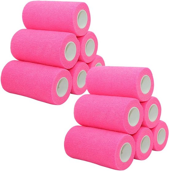 Zelfklevend Verband 12 Rollen - Elastisch Sportverband voor Eerste Hulp ...