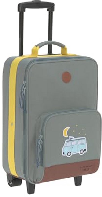 Kindertrolley voor kinderen met pakriemen en wielen - Groene reiskoffer ...