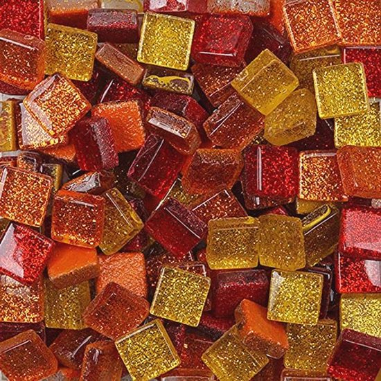 Gemengde Kleur Glas Mozaïek Tegels Vierkante Glitter Crystal Mozaïek ...