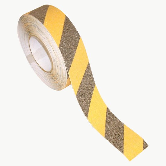 Antislip Tape Geel Zwart Strepen - 5 cm x 18 Meter - Hoge Grip voor ...