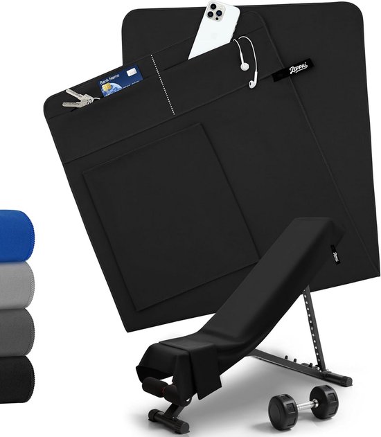 Handdoek microvezel zwart - sportschool handdoek | bol