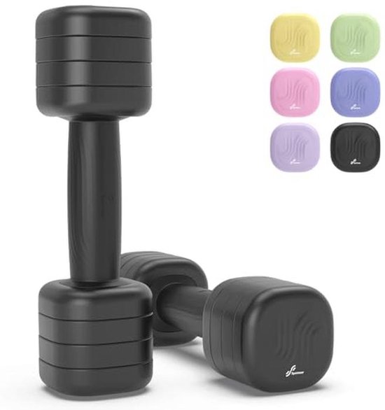 Verstelbare Halters voor Dames - Set van 2 Korte Dumbbells (1-2,5 kg ...