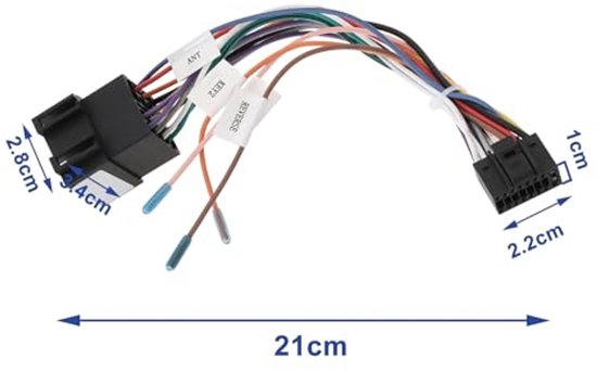 2Pcs ISO Cable Adapter DIN ISO 16 Pin Radio Car Radio Wiring Harness ...