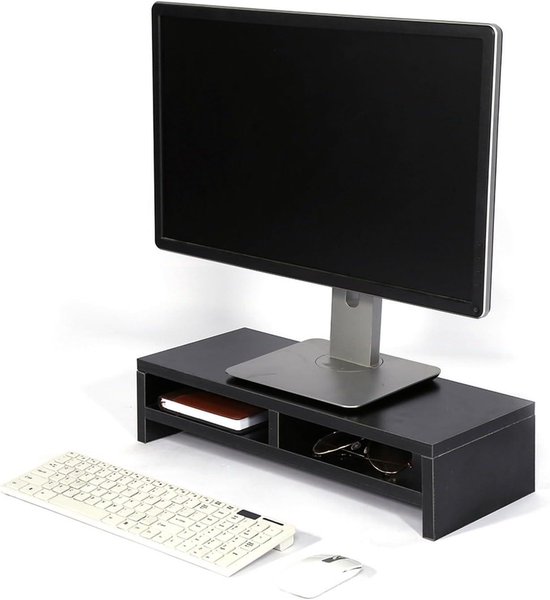 Provento - Houten standaard voor laptop en monitor, verhoging voor ...