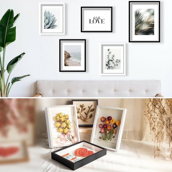 Diepe 3D Fotolijst Zwart 25x20 cm - Shadow Box om Te Vullen met ...