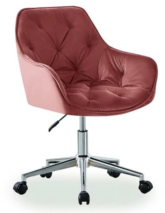 Bureaustoel van fluweel, in hoogte verstelbare vergaderstoel, draaibare ...