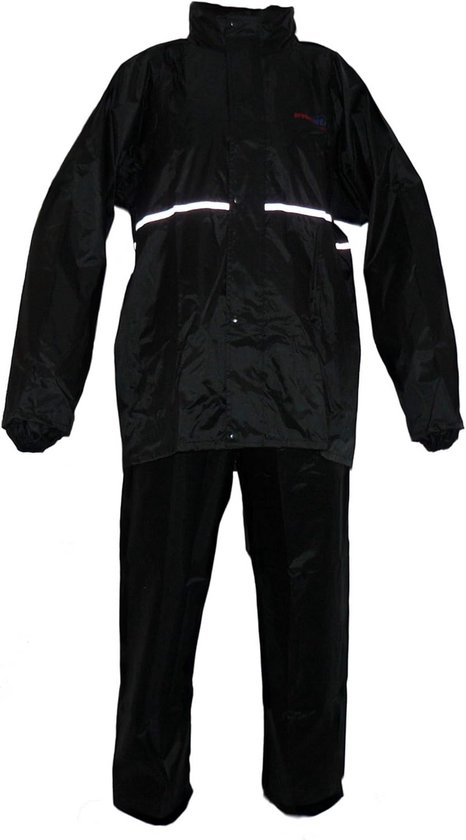 Waterdicht Motor Regenpak 2-Delig Zwart - Robuuste Regenkleding voor ...