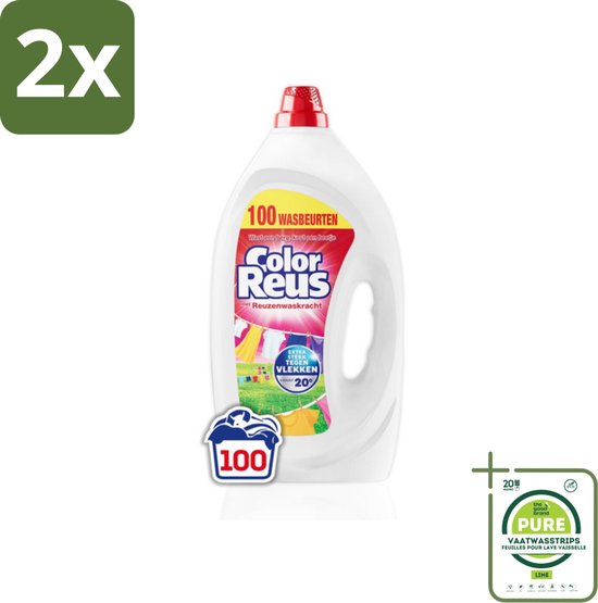 Witte Reus Vloeibaar Wasmiddel Color Reus 100 wasbeurten 4,5 liter ...