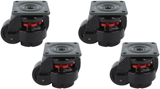 Caster - Plate Casters - 4 Piece - Level Adjustment - Heavy Duty ...