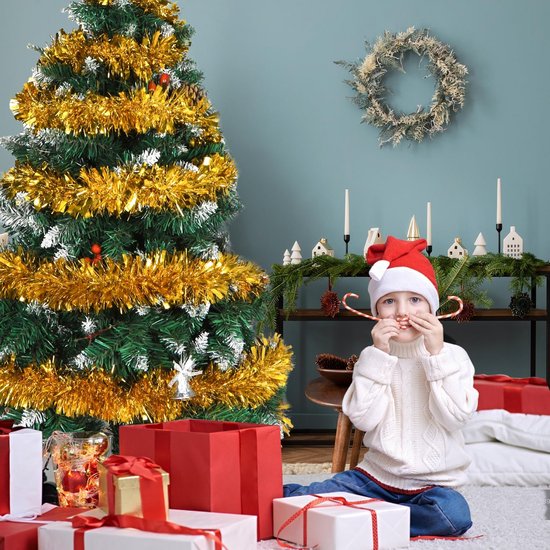 Gouden Lametta Slinger voor Kerstmis - 8 Meter Kerstdecoratie voor ...