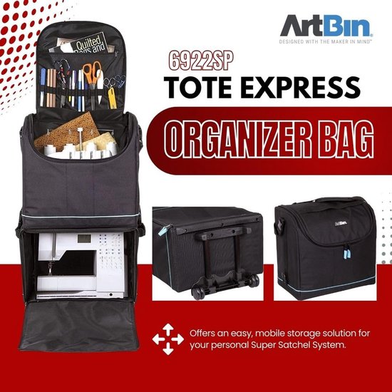 Tote Express Rolling Portable Art Craft & Sewing Storage Organizer Bag ...