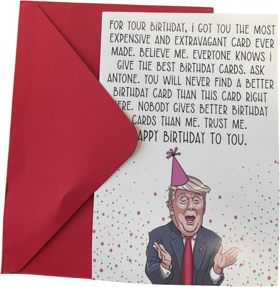 Verjaardagskaart Donald Trump - "The Best Birthday Card" - Grappige ...