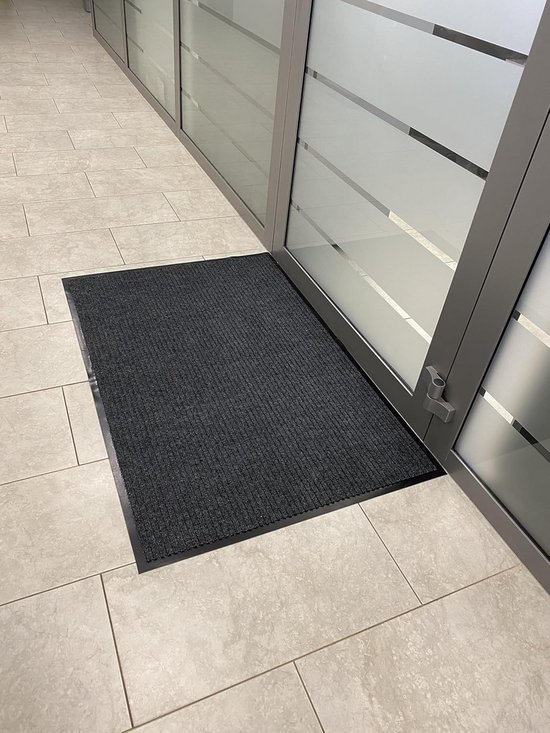 Schoonloopmat 40 x 60 cm polypropyleen buiten antislip antraciet | bol