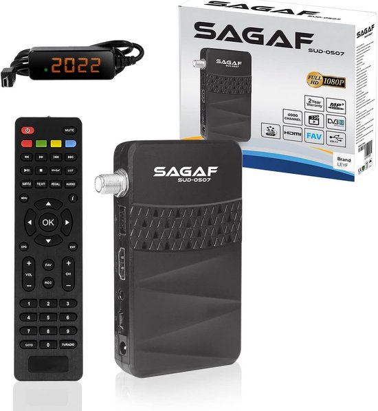 Mini Sat Receiver DVB-S2 Full HD 1080p - HDTV, Scart, USB | bol