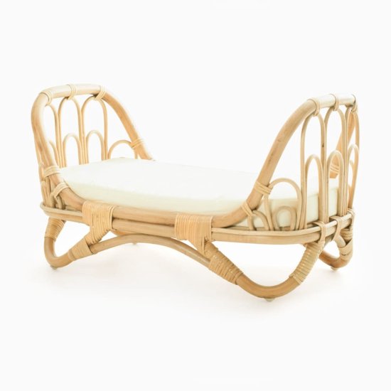 Createyourhome - Rotan - Poppen - Bed - Myron - 36x61 cm - Ibiza ...