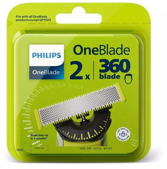 Philips OneBlade 360 Blade - Vervangmesjes - Scheermesjes - Nat & Droog ...