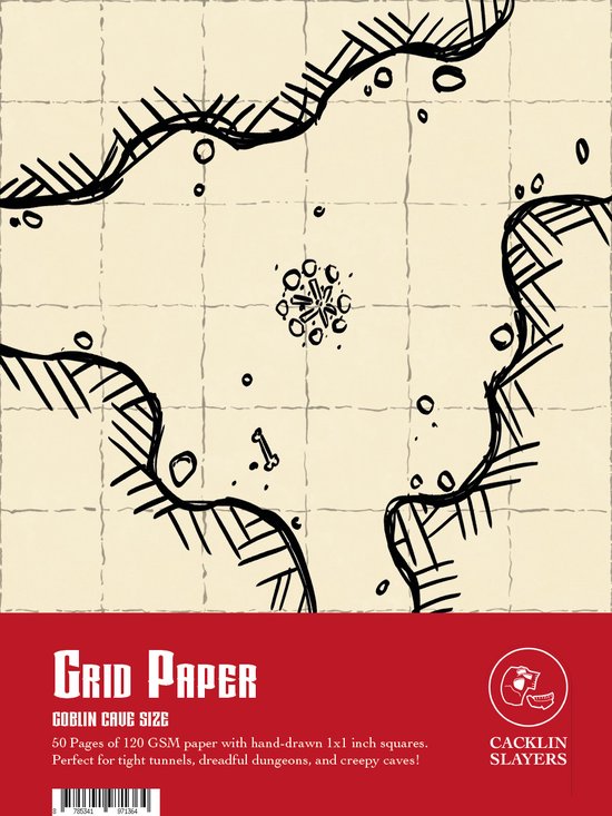 Cacklin Slayers - Grid Paper - Blanco Battle Map - Goblin Cave Size (6 ...